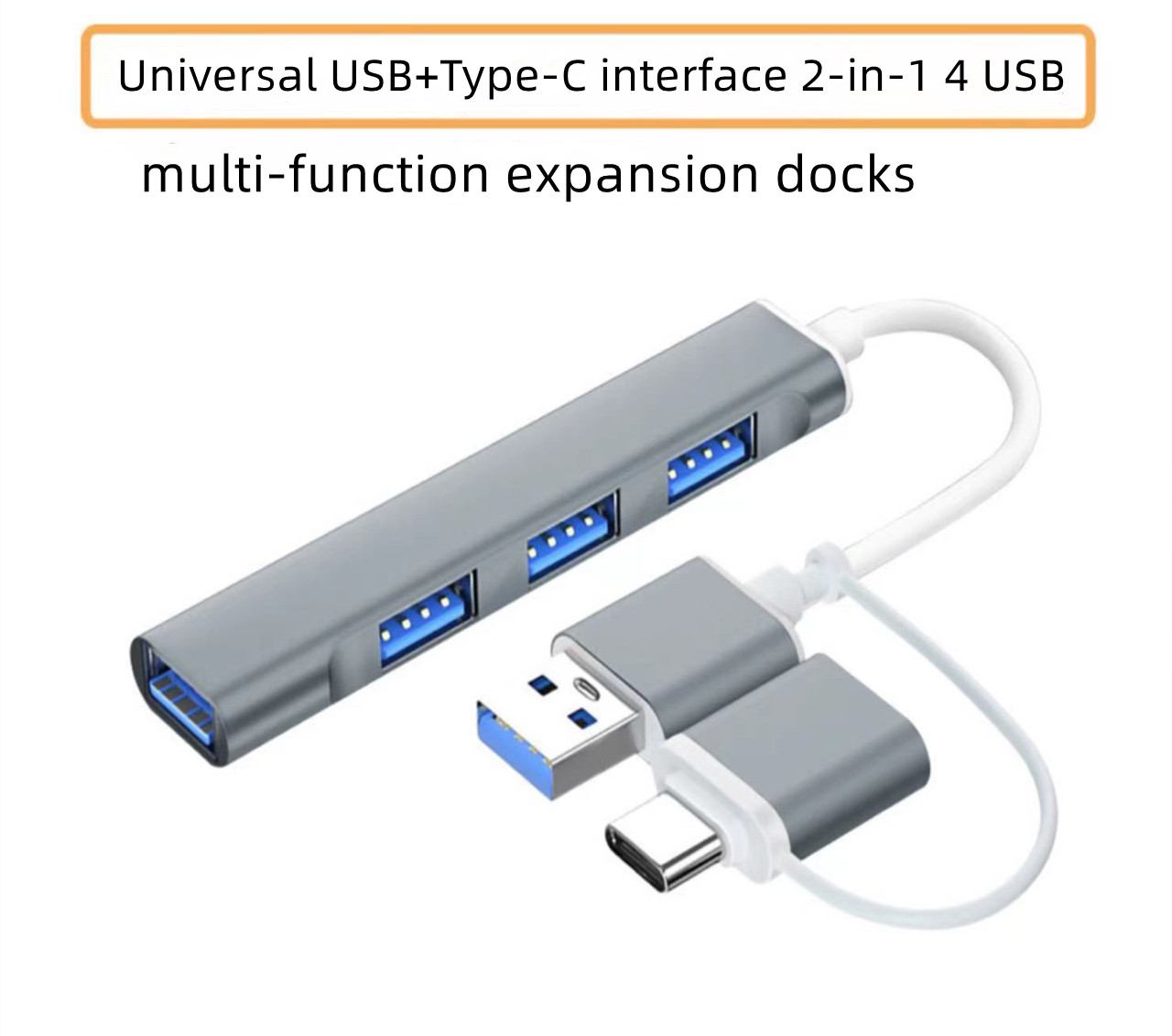 2IN1 หัว Type C / USB ฮับ USB 3.0 แยก 4 Port USB HUB | Lazada.co.th