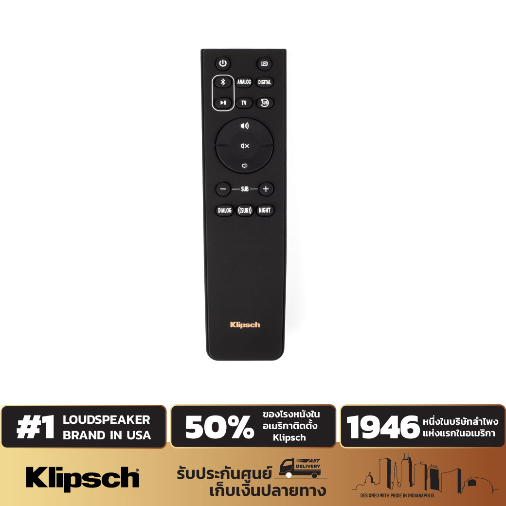 KLIPSCH REMOTE BAR-48 รีโมทลำโพงซาวบาร์ - Klipsch - ThaiPick