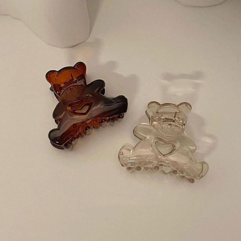 2PC HOT Korean Kawaii Bear Hair Clip Claw Clamp for Women Girls Kids ...