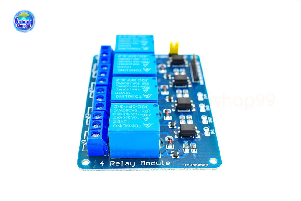 4-channel 12V relay module with optocoupler isolation low-level trigger ...