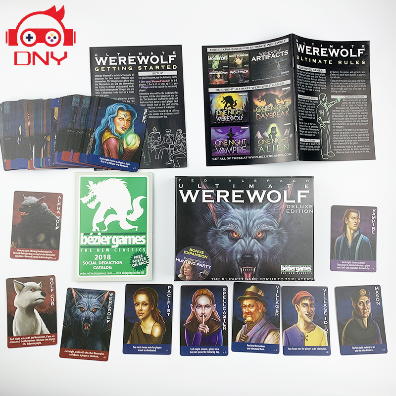 Ultimate Werewolf Deluxe Edition เกมกระดานภาษาอังกฤษเต็มรูปแบบ Werewolf ...