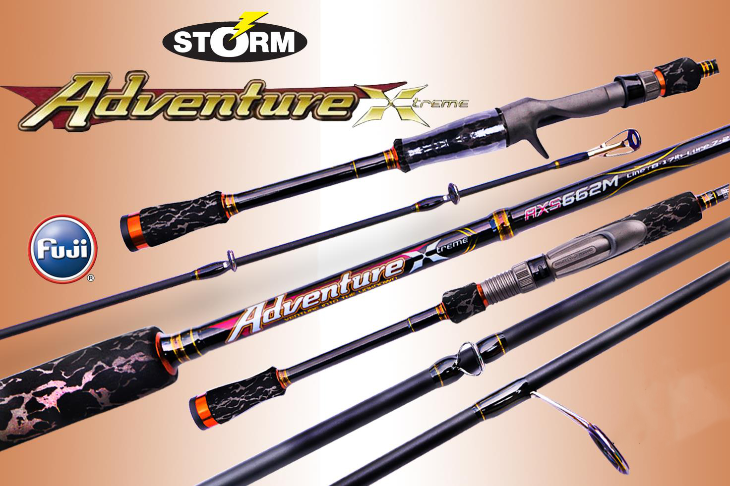 คันเบ็ด STORM ADVENTURE XTREME ตีเหยื่อปลอมสองท่อน | Lazada.co.th