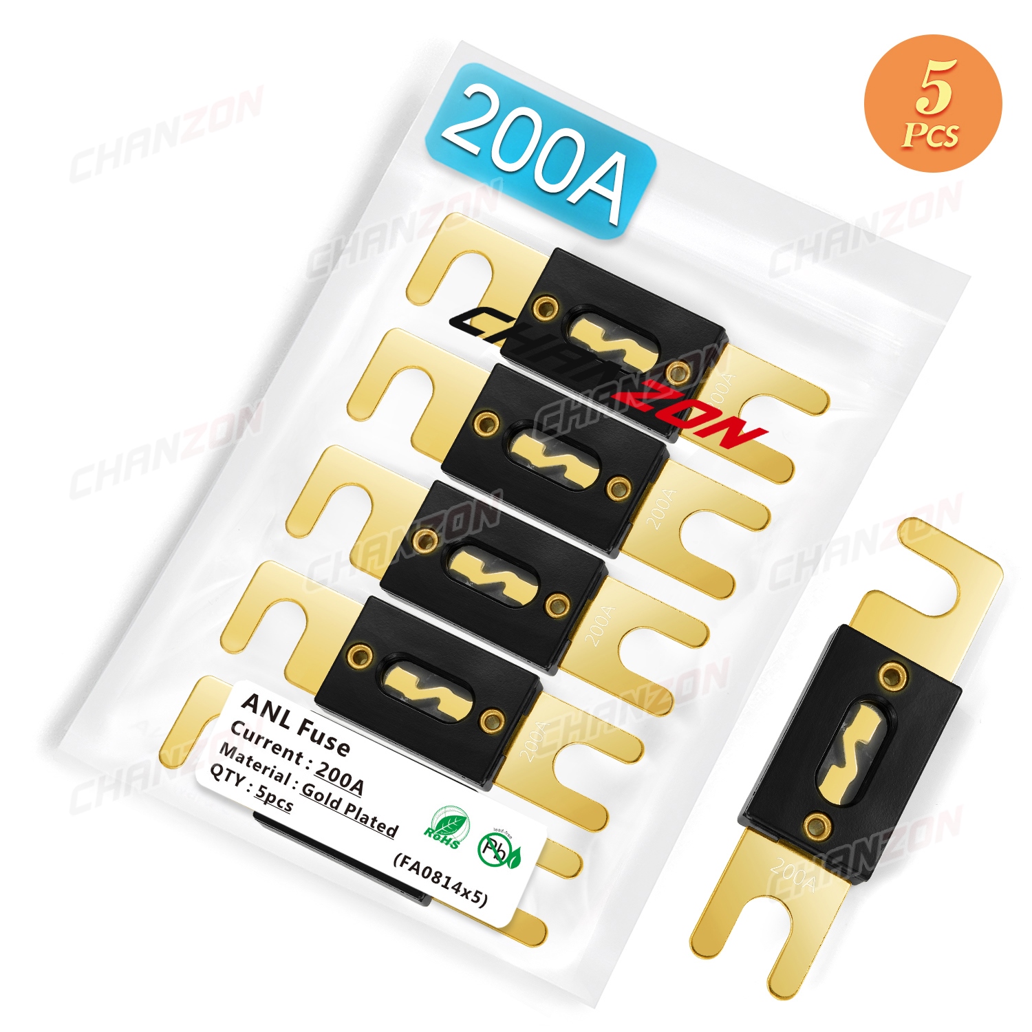 5pcs ANL Auto Blade Fuse Electric 80A 100A 150A 200A 250A 300A 5V 12V ...