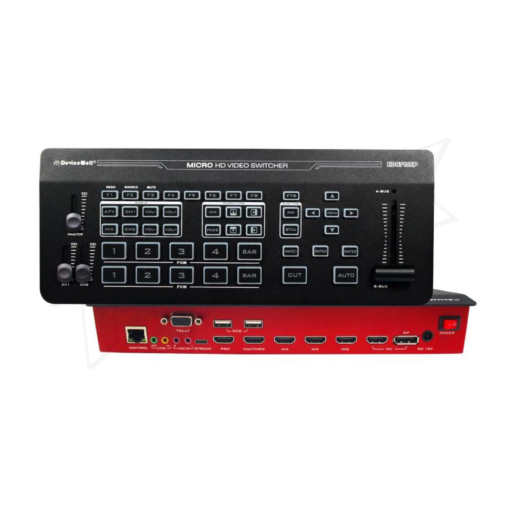 DEVICEWELL HDS7105P Super Mini Switcher (4HDMI1DP) สวิทเชอร์ สำหรับไลฟ์ ...