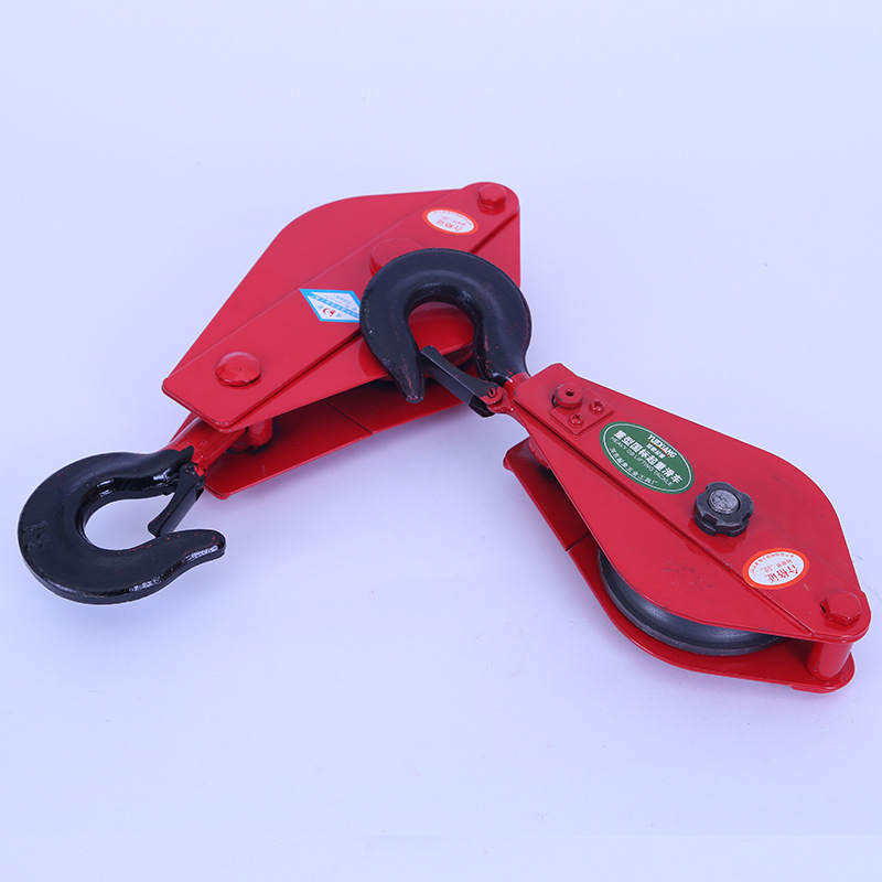 รอกแหล็ก (1T) ลูกรอกเหล็ก รอกแดง รอกยกน้ำหนักขนาดเล็ก ล้อเดียว รอกแขวน รอกสลิง รอกทุ่นแรง ลูกรอก ...