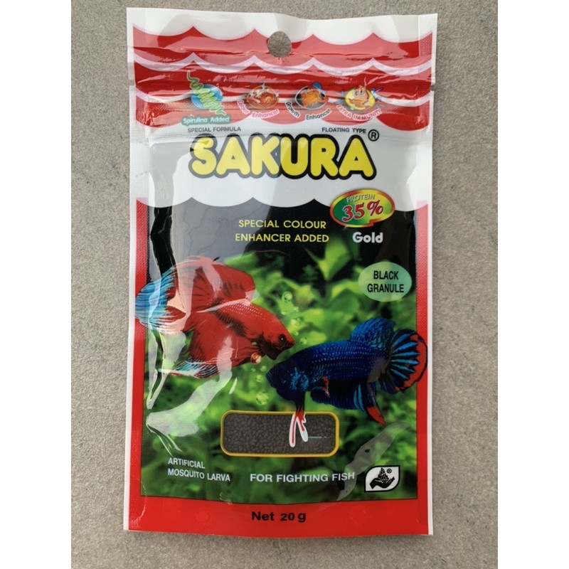 อาหารปลากัดซากุระ SAKURA Betta ขนาด 20 กรัม | Lazada.co.th