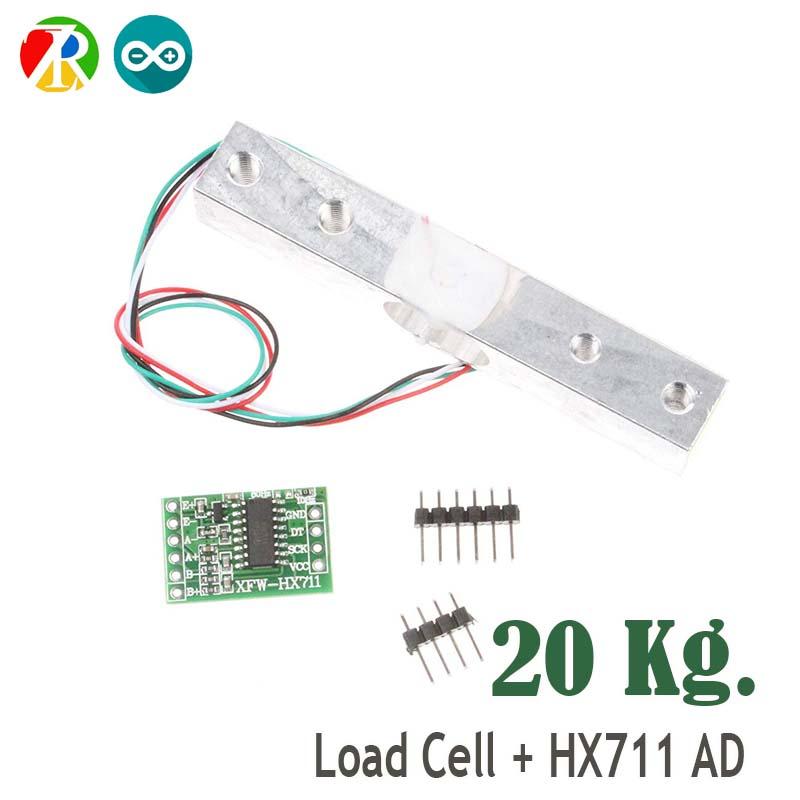 1kg 5kg 10kg 20kg Load Cell and HX711 Combo Pack Kit - Load Cell Amplifier ADC Weight Sensor for ...