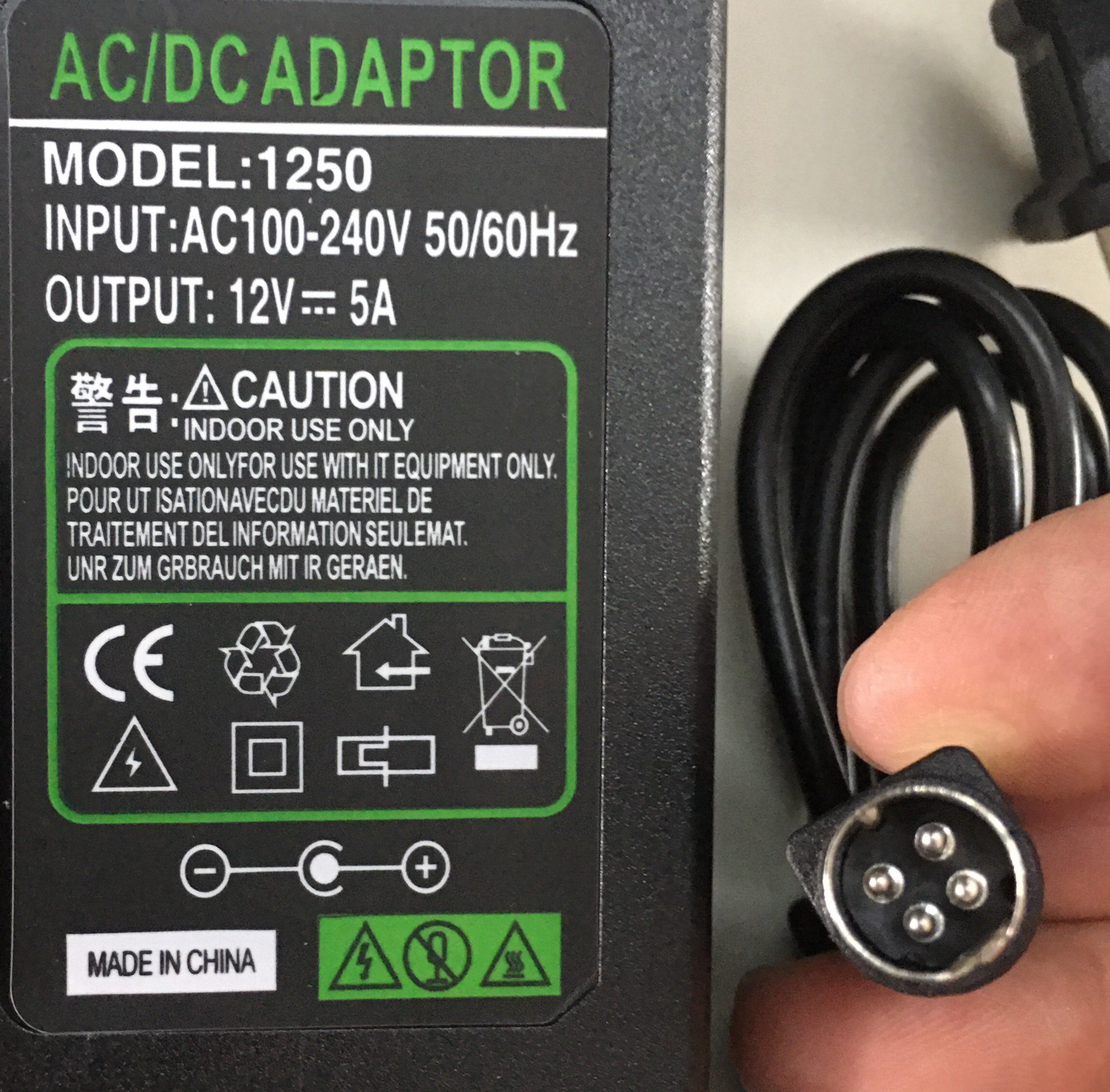 Adapter 12V/5A (4 Pin) Input : 100-240V ~ 50/60Hz - Output : 12V / 5A ...