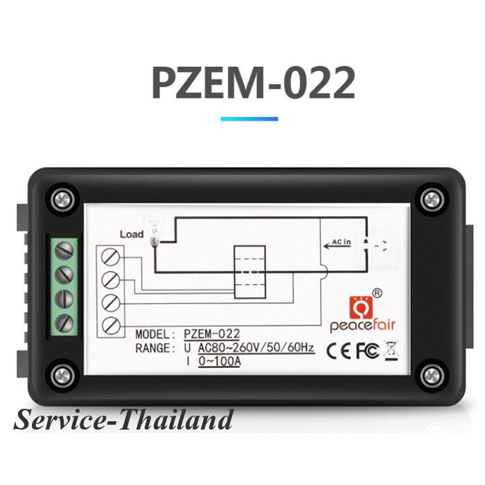 PZEM-022 AC มิเตอร์ดิจิตอล 100A 80-260V โวลท์ แอมป์ วัตต์ พลังงานไฟฟ้า ...