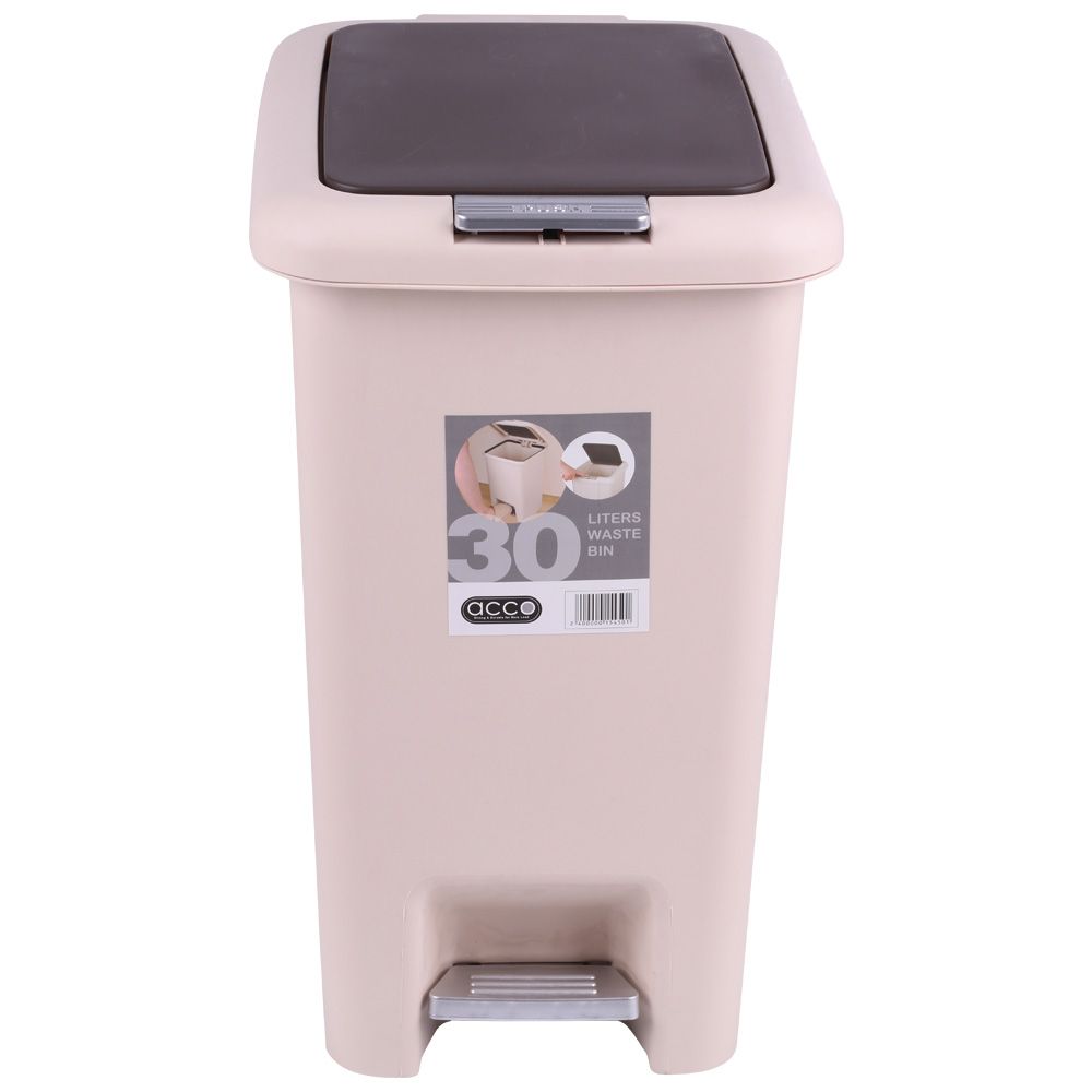 DUSTBIN SQUARE ACCO G2210 30L BEIGE - Baanthai2019 - ThaiPick