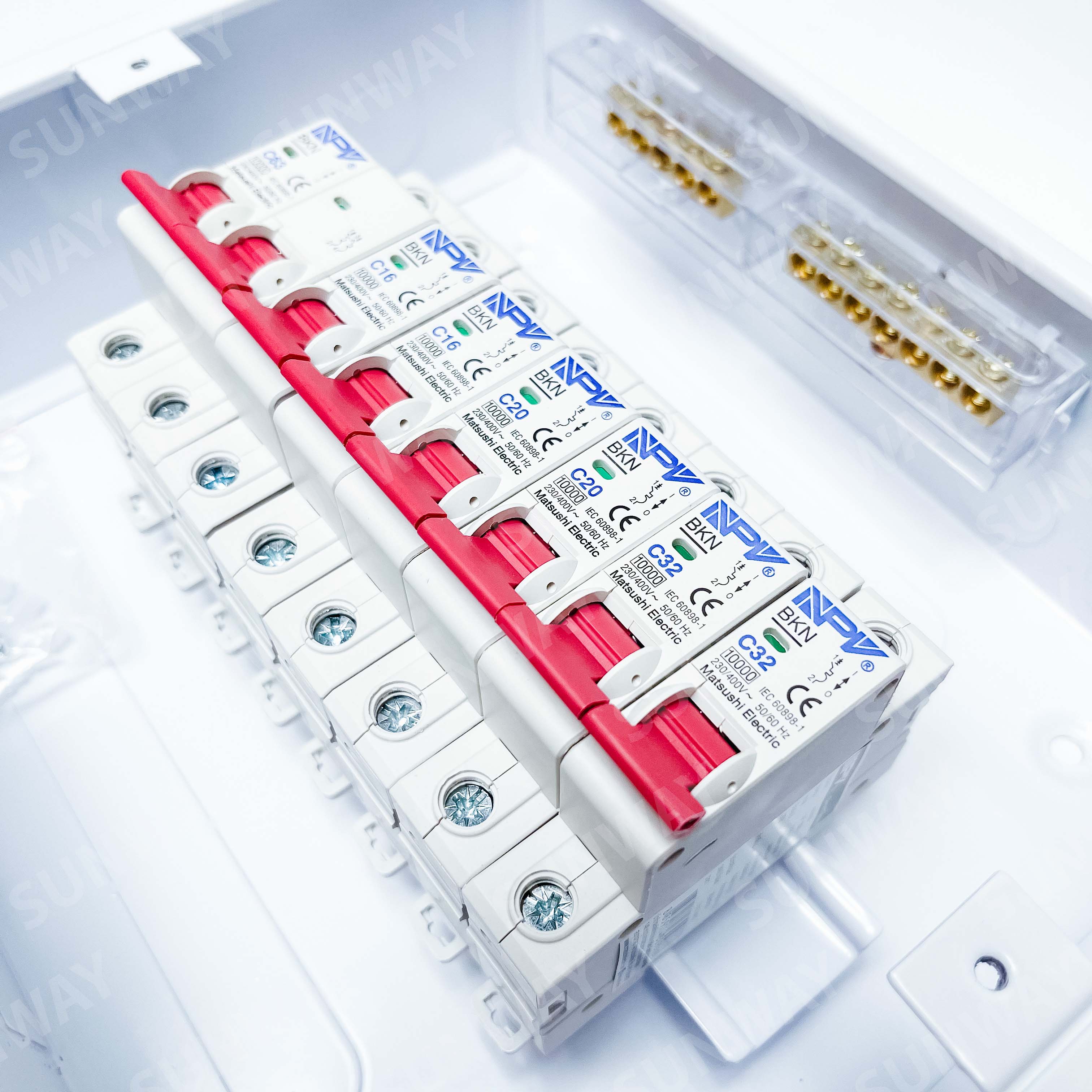 ตู้คอนซูมเมอร์ NPV 6 ช่อง เมนกันดูด RCBO เมนธรรมดา MCB ตู้ควบคุมไฟ ตู้โหลดกันดูด ตู้คอนซูเมอร์ ...