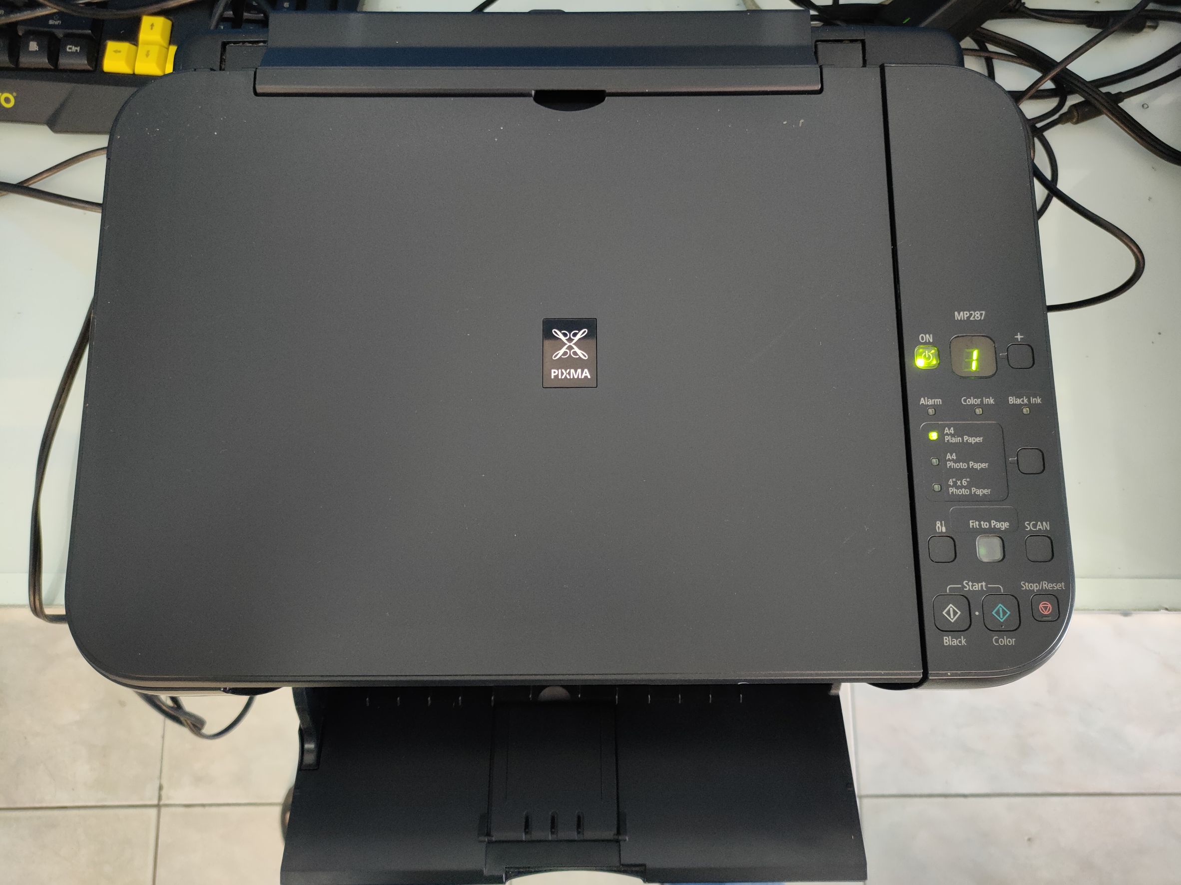 ปริ้นเตอร์อิงค์เจ็ทมือสองยี่ห้อ CANON PIXMA MP 287 พร้อมตลับหมึกครบ ...