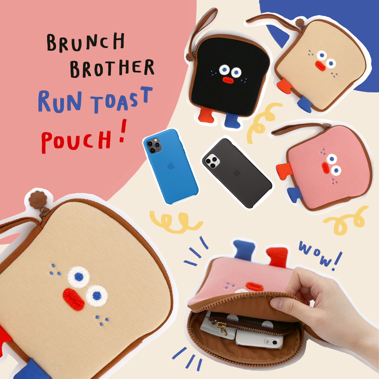 Brunch Brother Runtoast Pouch กระเป๋าเอนกประสงค์ - Live Out Loud - ThaiPick