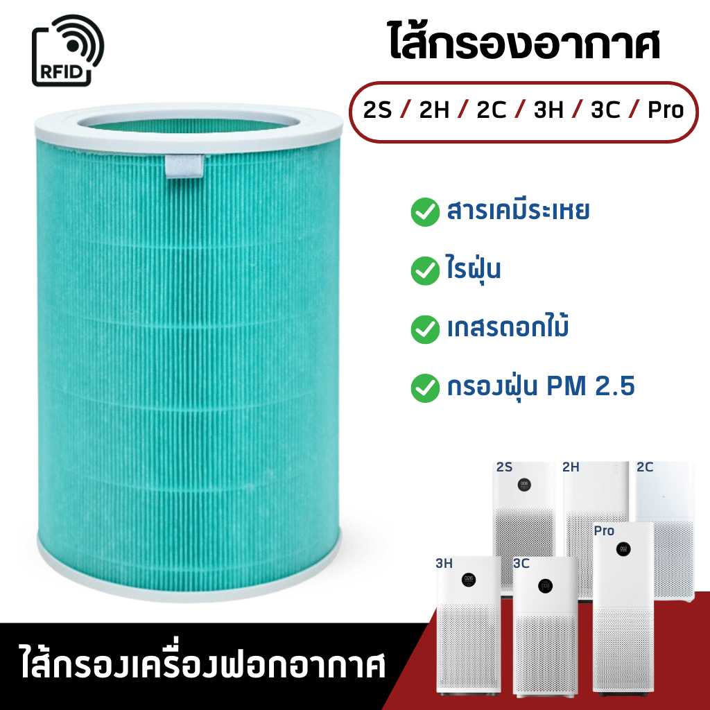 (มี RFID) Xiaomi รุ่น Pro 2S 2H 3H 2C 3C Air Purifier Filter ไส้กรอง ...