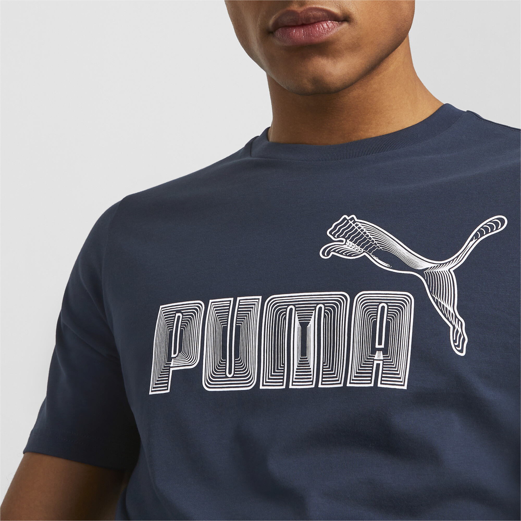 PUMA BASICS - เสื้อยืดโลโก้ GRAPHICS No.1 สีฟ้า - APP - 67447316 - PUMA ...