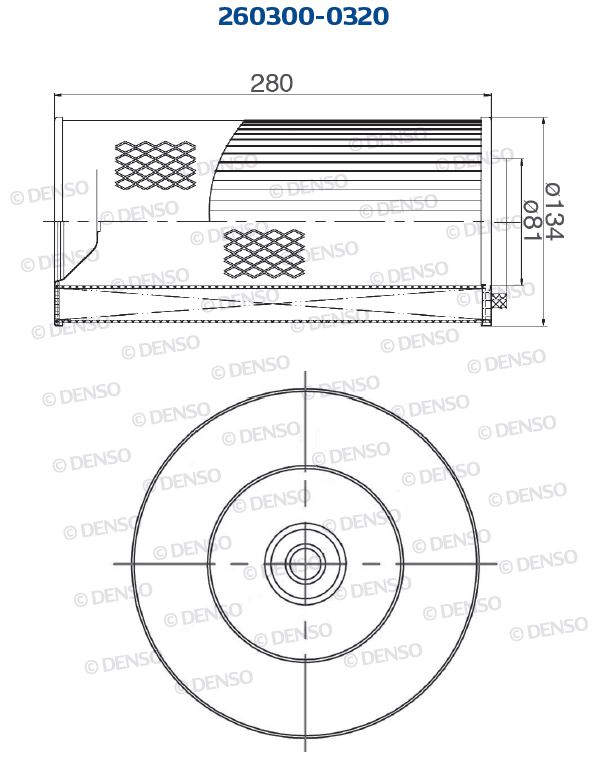 DENSO กรองอากาศ 260300-0320 TOYOTA HIACE-COMMUTER (เครื่องเบนซิน) ปี ...