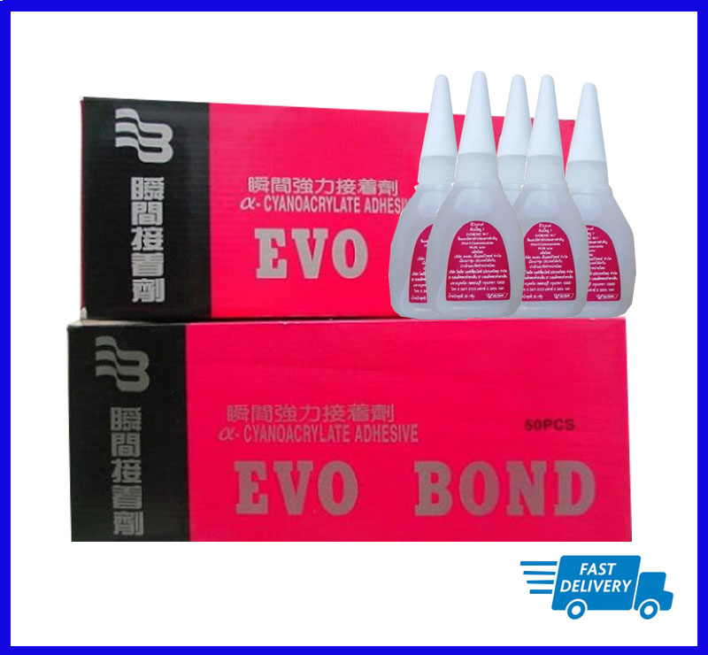 Evo Bond Cyanoacrylate กาวร้อน ขนาด 20 กรัม ติดแน่น แห้งเร็ว (แพ๊ค 1ขวด ...