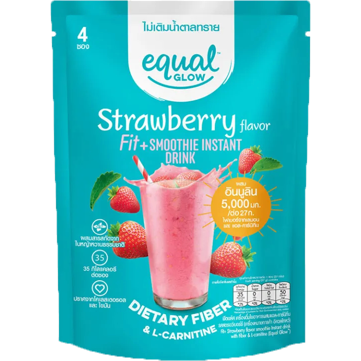 Equal Glow Yuzu Peach Strawberry Flavor อีควล เครื่องดื่มวิตามินซีไวต้า ...