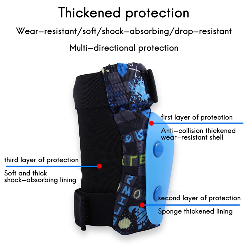 6Pc Rollerblading Skateboarding for Kid Elbow Knee Pads Wrist Guards ...