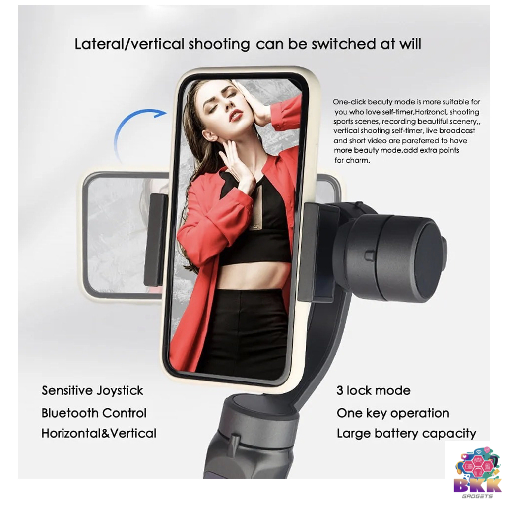 F6 ไม้เซลฟี่ ระบบกันสั่น 3แกน Stabilizer Gimbal Handheld โทรศัพท์มือถือ ...
