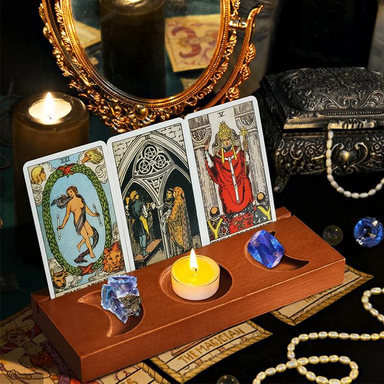 Tarot Card Holder Stand Display Your Daily Affirmation Cards Stand Wood ...
