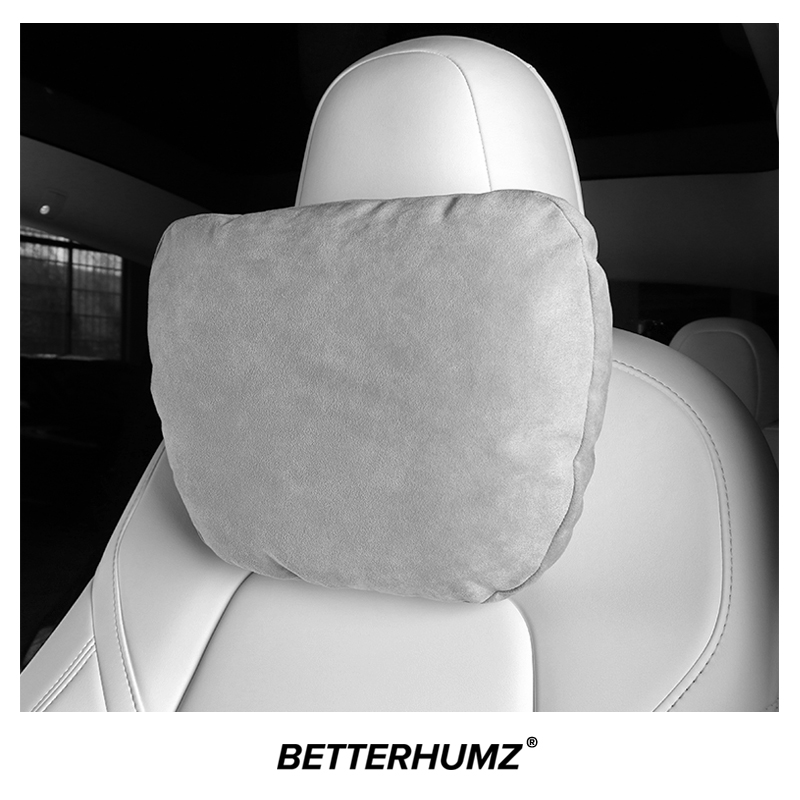 ใหม่ Alcantara รถ Headrest คอหมอน Auto อุปกรณ์ตกแต่งภายในสำหรับ Benz ...