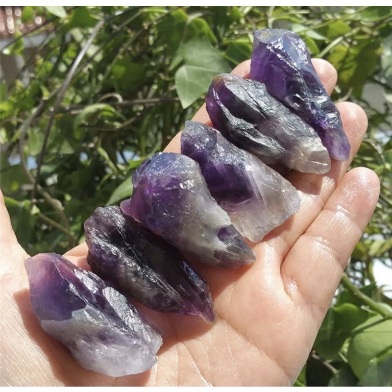 1 Pc Natural Amethyst Rough Point Available for healing and Meditation ...
