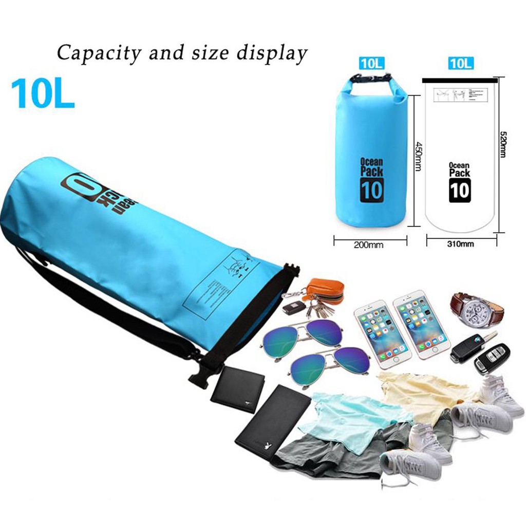 Ocean Pack 10L 6สี กระเป๋ากันน้ำขนาด10ลิตร สีฟ้า Ocean Pack 10L 6colors ...