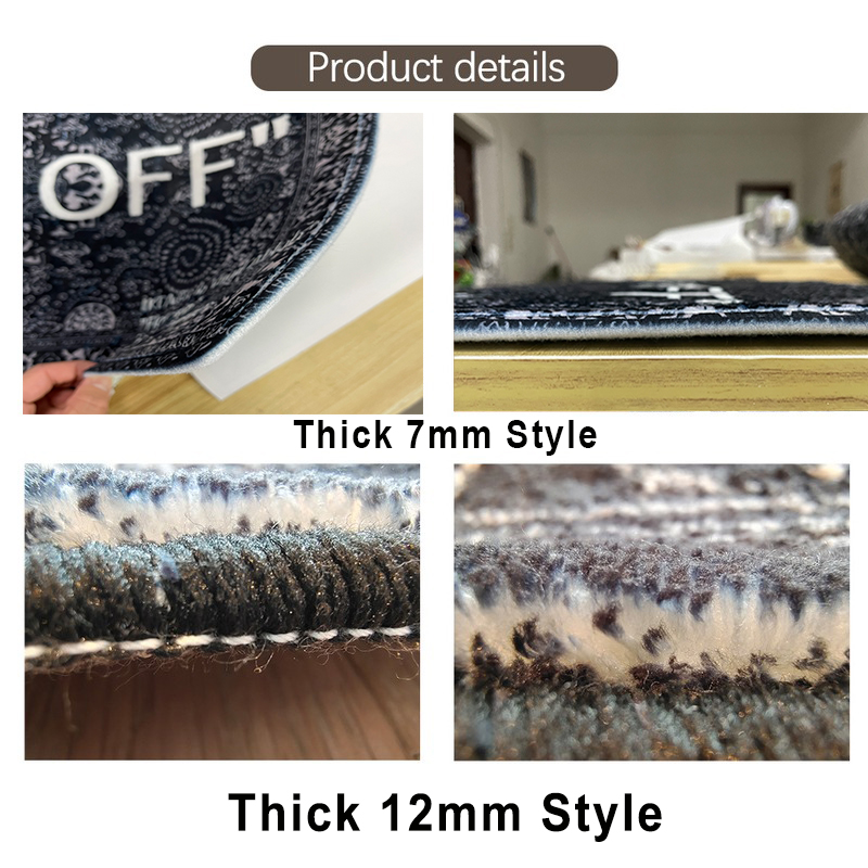 KEEP OFF Floor Carpet White and Black Modern Butterfly Area Rug for ...