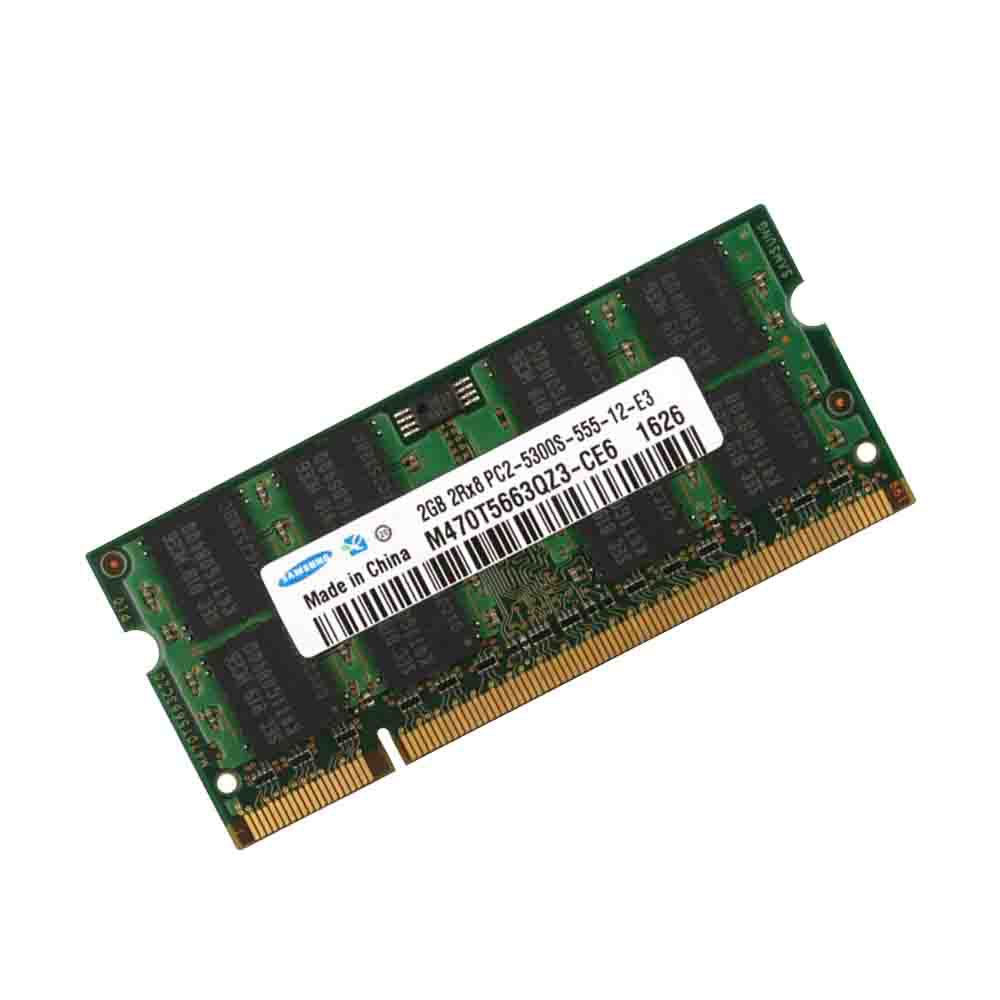 SAMSUNG 2PCS 2GB PC2-5300S DDR2 667MHz CL5 Laptop memory RAM NOTEBOOK ...