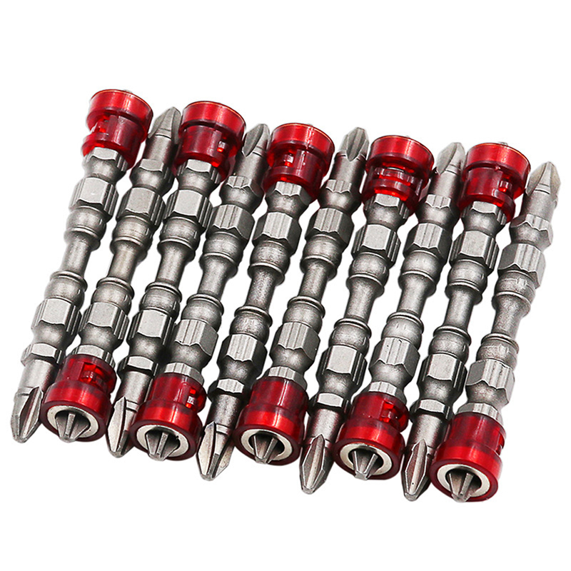 1/4" Screwdriver Bits Red Head Magnet Driver Hex Shank With Magnetizer ...