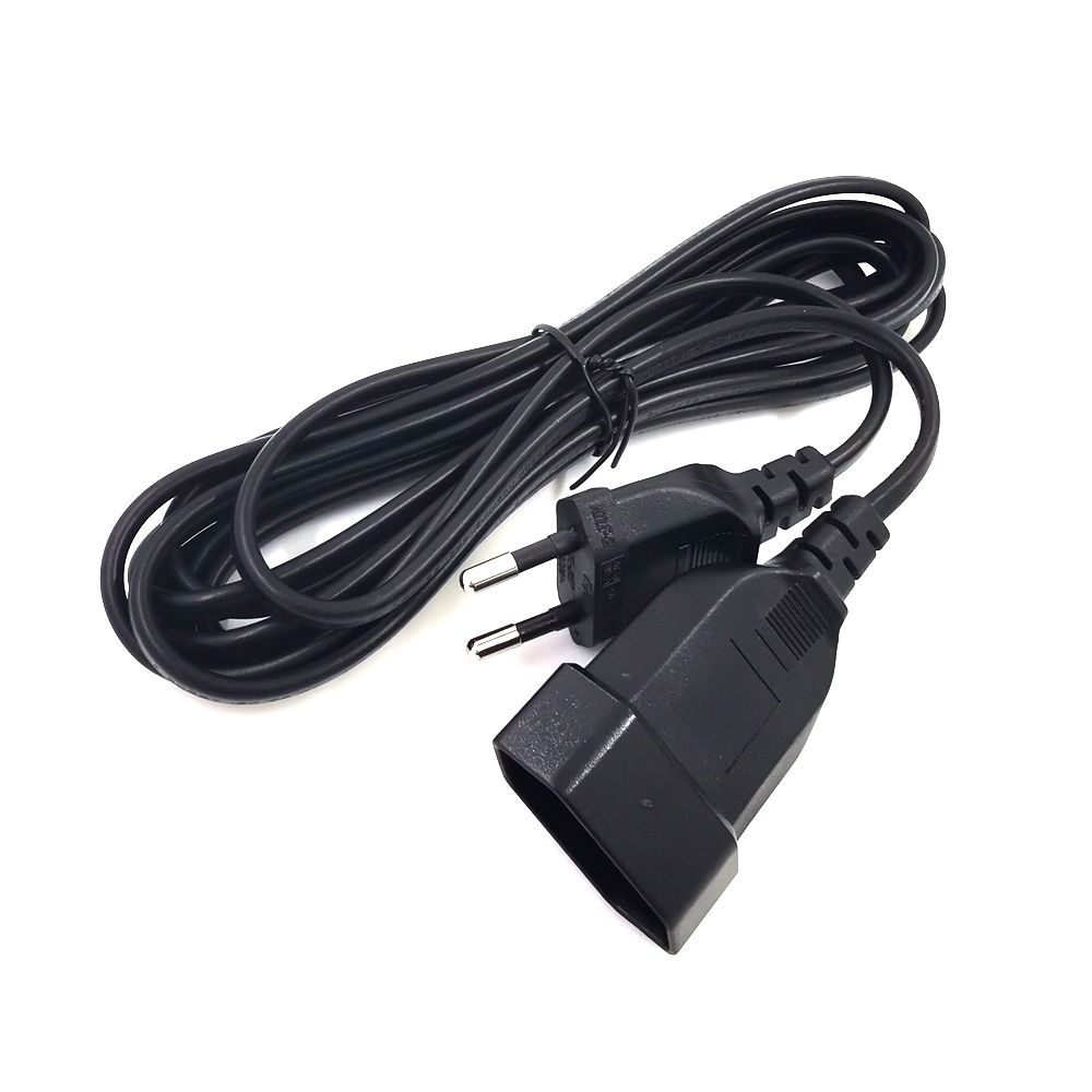 5m European Russia Male to Female Power Extension Cord EU 2 Prong VDE ...
