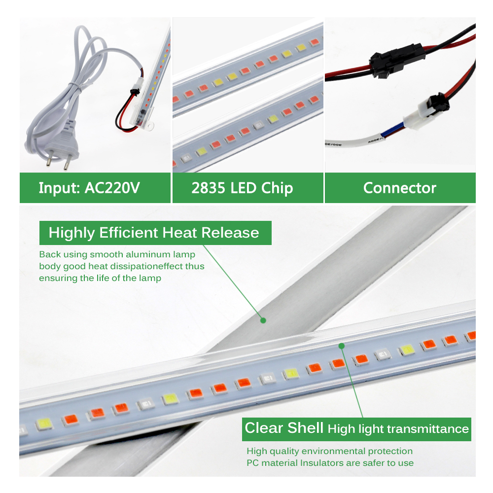 AC220V 50 CM LED ไฟปลูกต้นไม้ 75LEDS/ชุด เต็มสเปกตรัม ไฟเลี้ยงต้นไม้โตเร็ว2เท่า - Green Wisdom ...