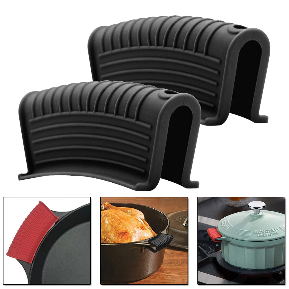 Kitchen Accessories Silicone Heat Resistant Cover Anti-skid Lid Holding ...