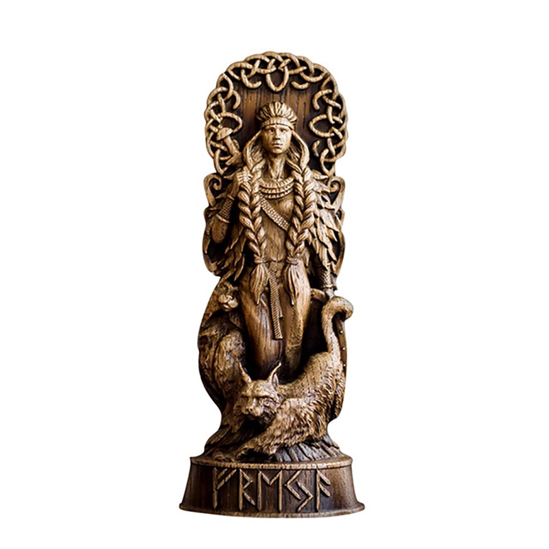 Freyja Statue Freya Norse Gods Carving Altar Heathen Asatru Viking God ...