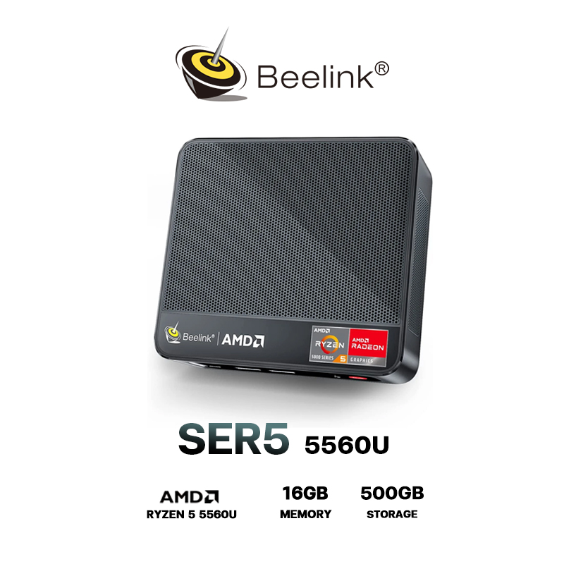 Official ศูนย์ไทยBeelink SER5 5560U RYZEN 5 Mini pc office Ram16GB Storage 1TBWindow OS11 ...