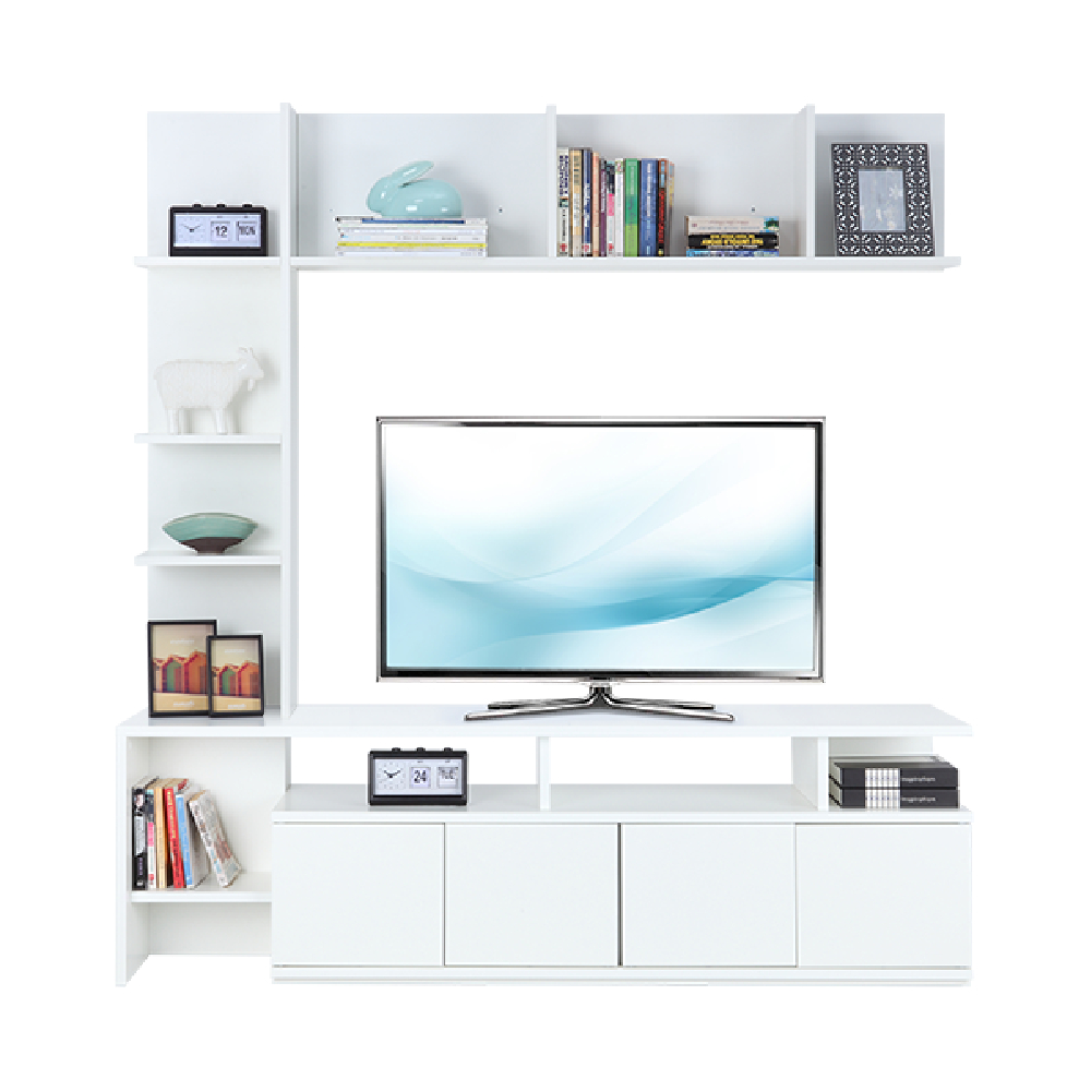ตู้วางทีวี รุ่น พาแน็กซ์ + ชั้นวาง ฮัทช์ ขนาด 160 ซม. - สีขาว ...