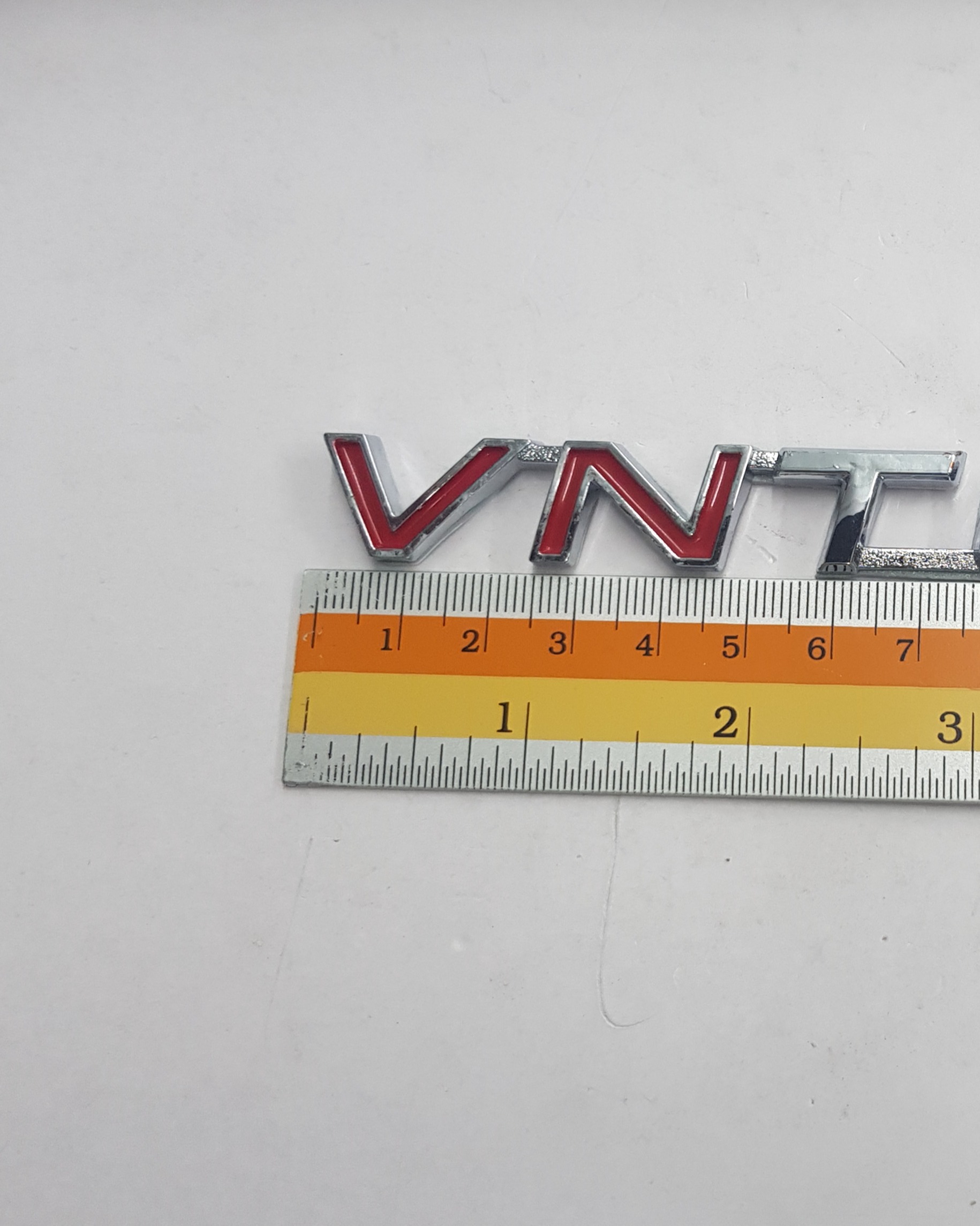 Logo Vn Turbo งานพลาสติก พร้อมกาสติด สี โครเมียม / แดง 16 cm ของรถ ...