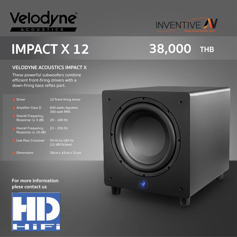 Velodyne Acoustics Impact X12 Subwoofer Speaker | Lazada.co.th