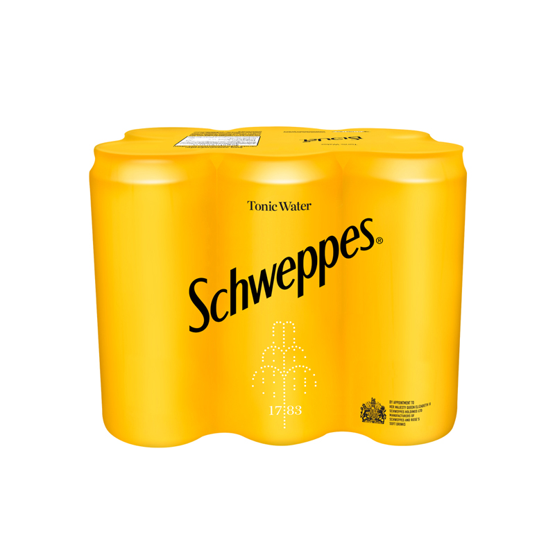 ชเวปส์ มิกเซอร์ โทนิค 330 มล. 6 กระป๋อง Schweppes Mixer Tonic Water 330ml Pack 6 - Coca-Cola ...