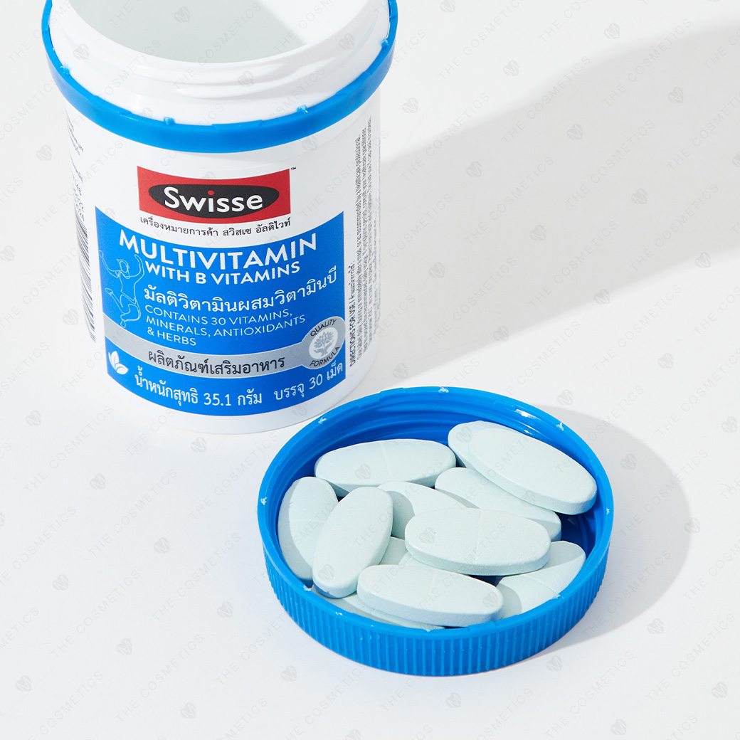 Swisse Ultivite Multivitamin With B Vitamins 30 Capsules อาหารเสริมวิตามินรวม สูตรสำหรับร่างกาย ...
