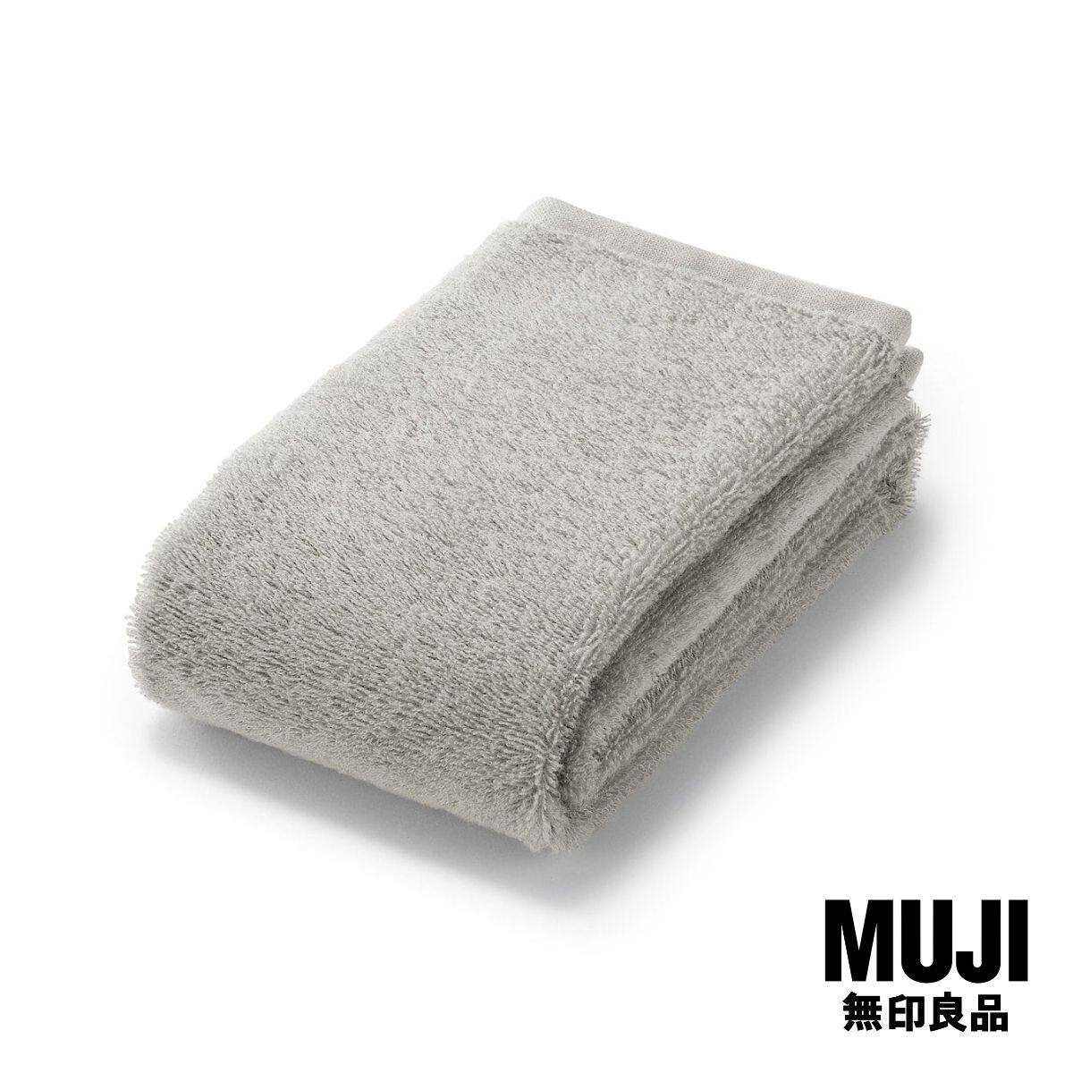 มูจิ ผ้าขนหนูเช็ดมือผ้าฝ้ายออร์แกนิกแบบมีห่วง - MUJI Cotton Pile Hand Towel with Loop (34 x 35 ...