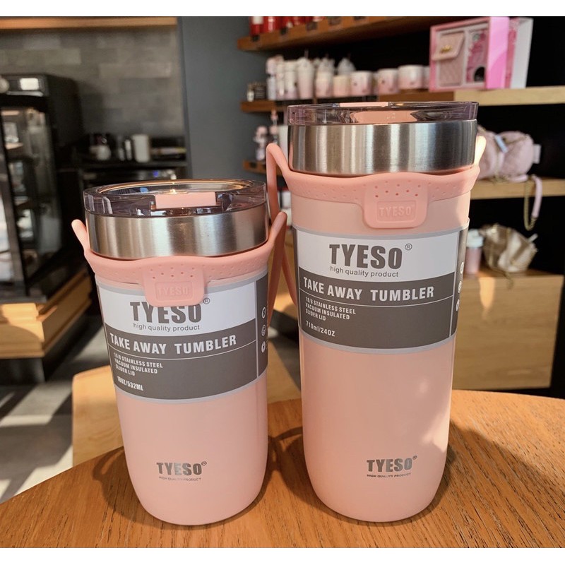 มาใหม่ TYESO แก้ว เเก้วน้ำ TYESO 18 Oz,24 Oz เก็บความร้อน เย็น สแตนเลส ...