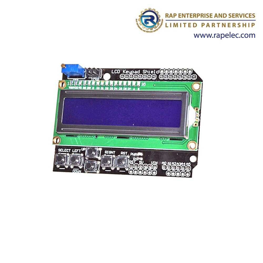 1602 LCD Display Module With Keypad Shield Board Blue Backlight For ...