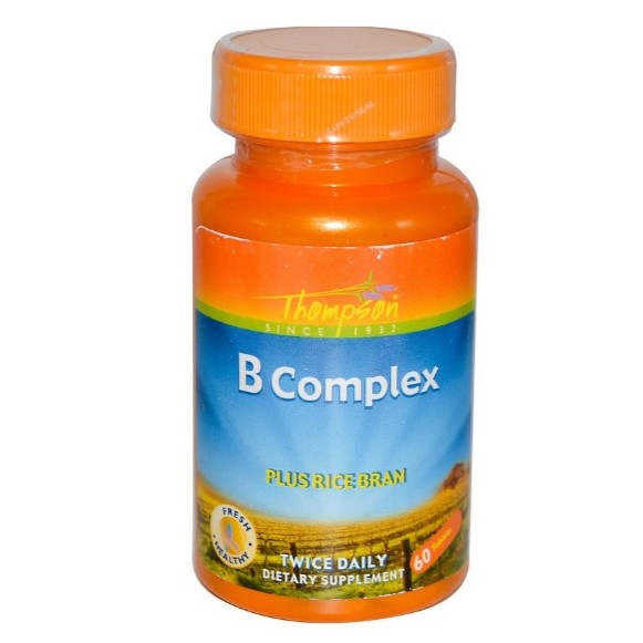 Thompson, B Complex, Plus Rice Bran, 60 Tablets | Lazada.co.th