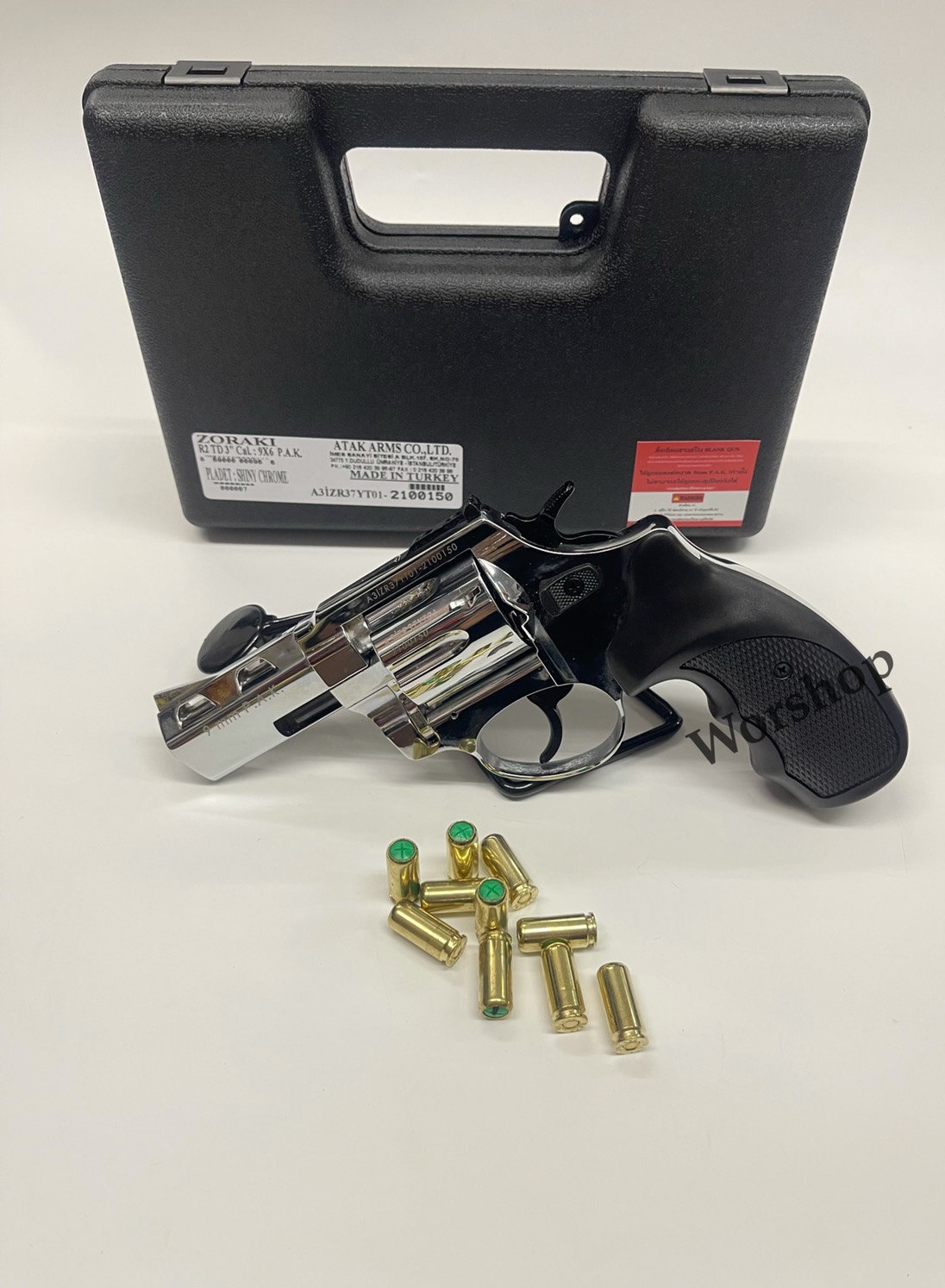 Blank Zoraki Revolver R2 ขนาด 3 นิ้ว สีเงินเงา 9mm P.A.K. เหมาะสำหรับ ...