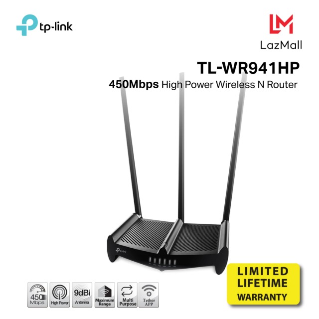 TP-LINK TL-WR941HP 450Mbps High Power Wireless N Router ( เราเตอร์ปล่อย ...
