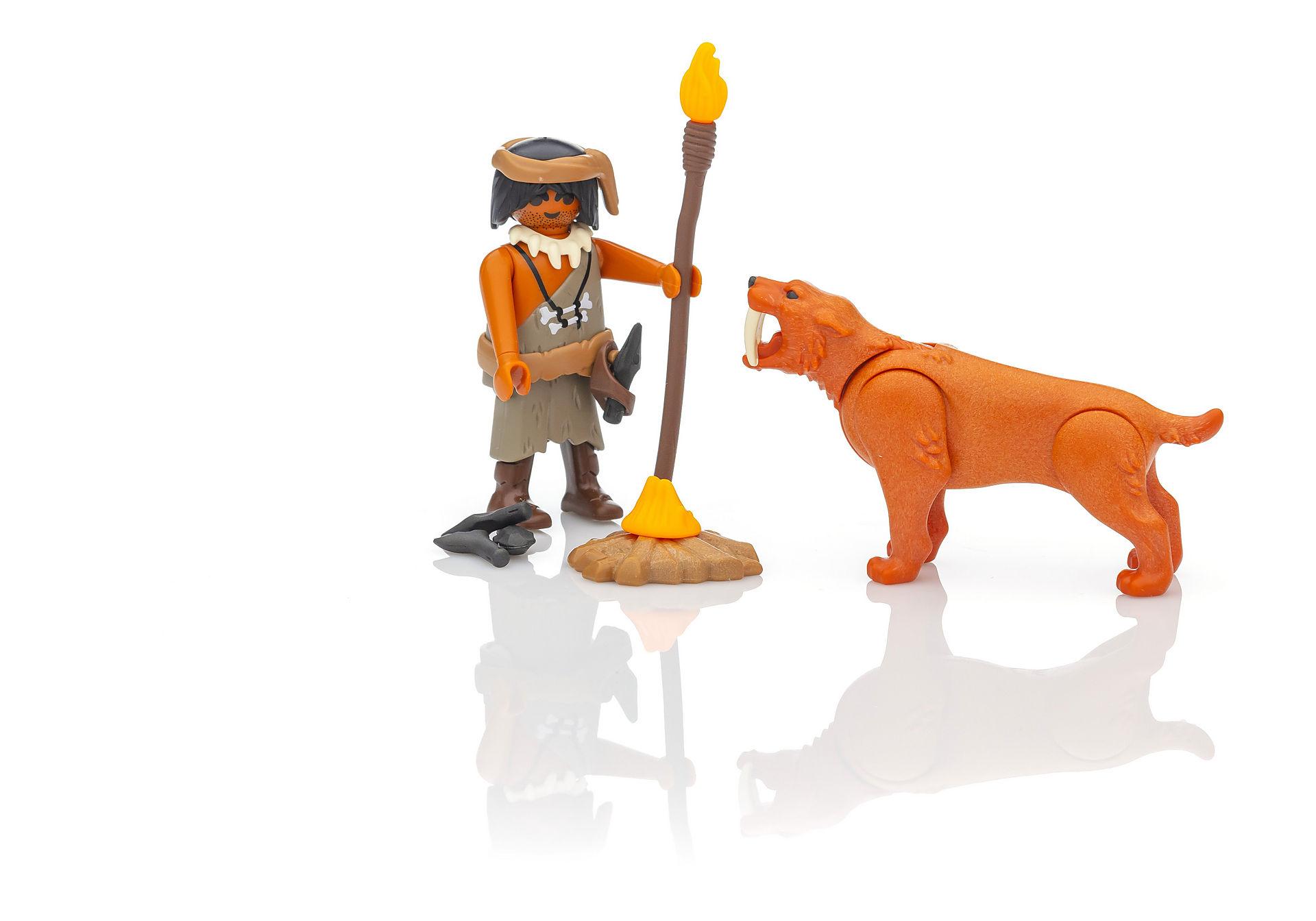 Playmobil 9442 Specials Plus Caveman with Sabertooth Tiger Figure เพลย์ ...