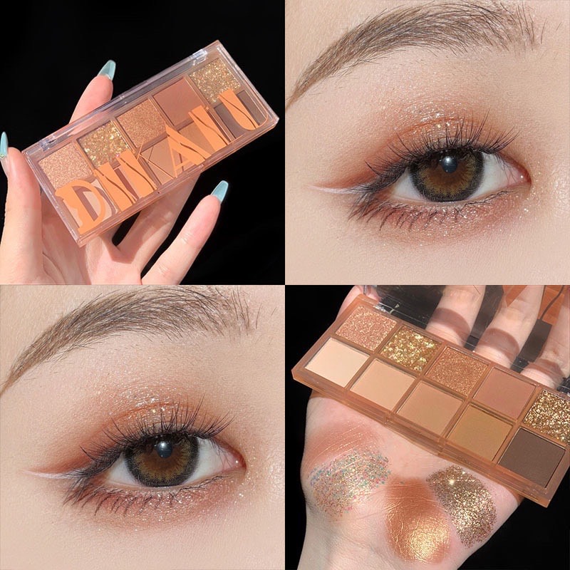 M261 DIKDLU พาเลทอายแชโดว์ เนื้อแมตต์ กลิตเตอร์ ชิมเมอร์ กันน้ํา 10 สี - Shihan - ThaiPick