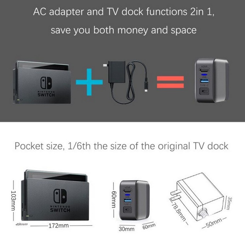 Nintendo Switch Charger TV Dock (หม้อชาร์จ Nintendo Switch)(Dock Switch ...